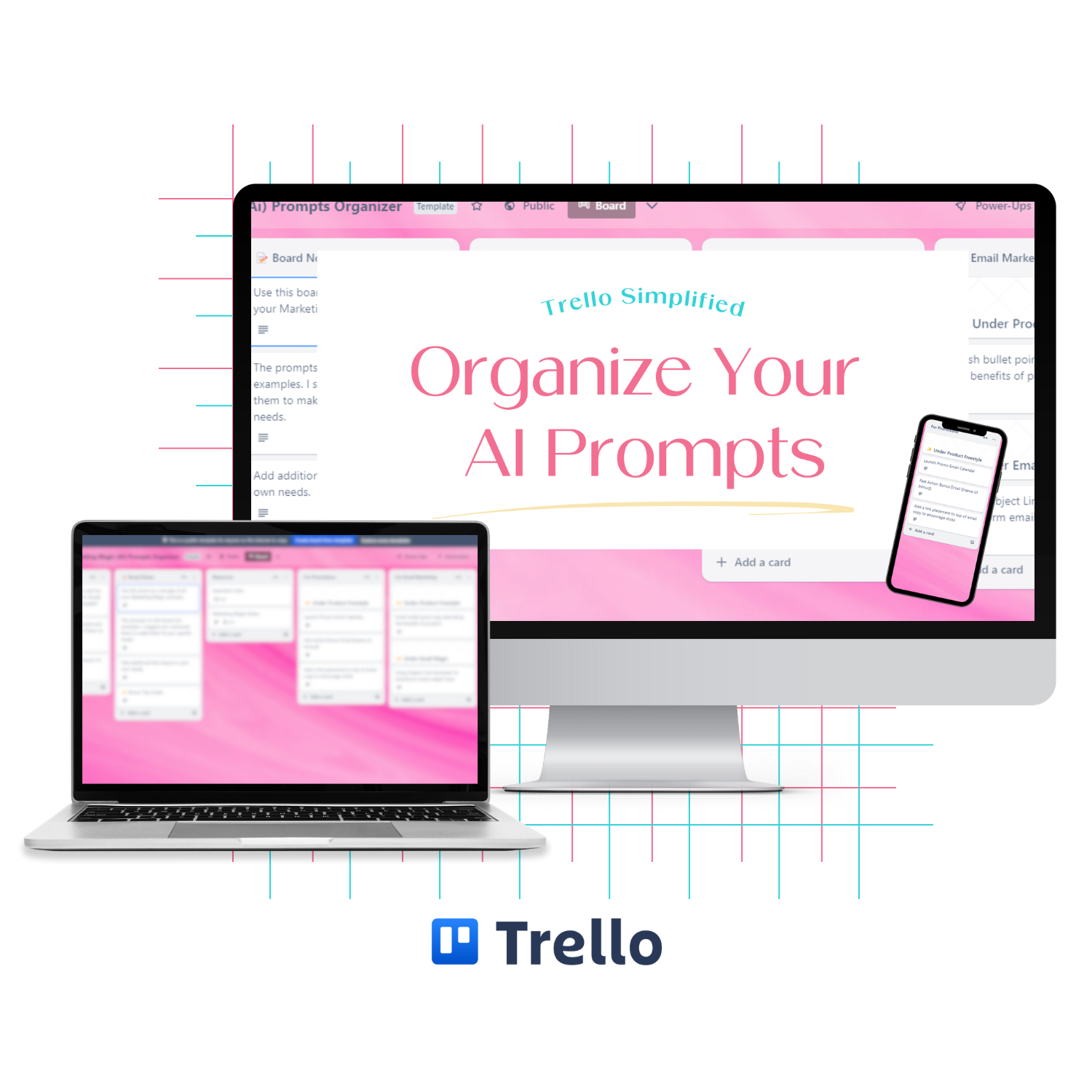 AI Prompts Organizer (Trello Template) – Cheerful Productivity Shop